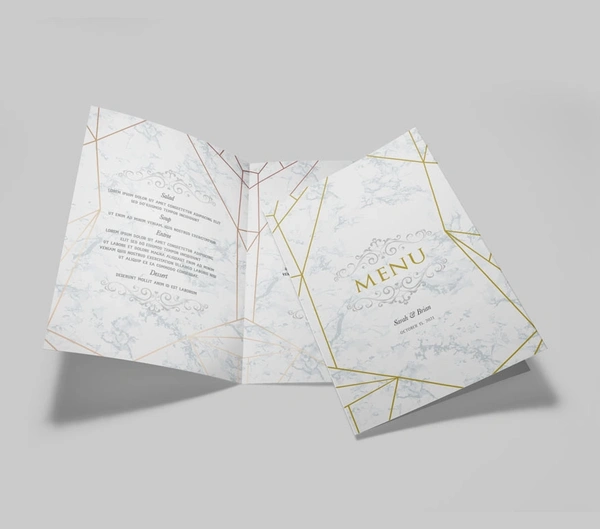 Wedding Folded Menus | Reges Studios